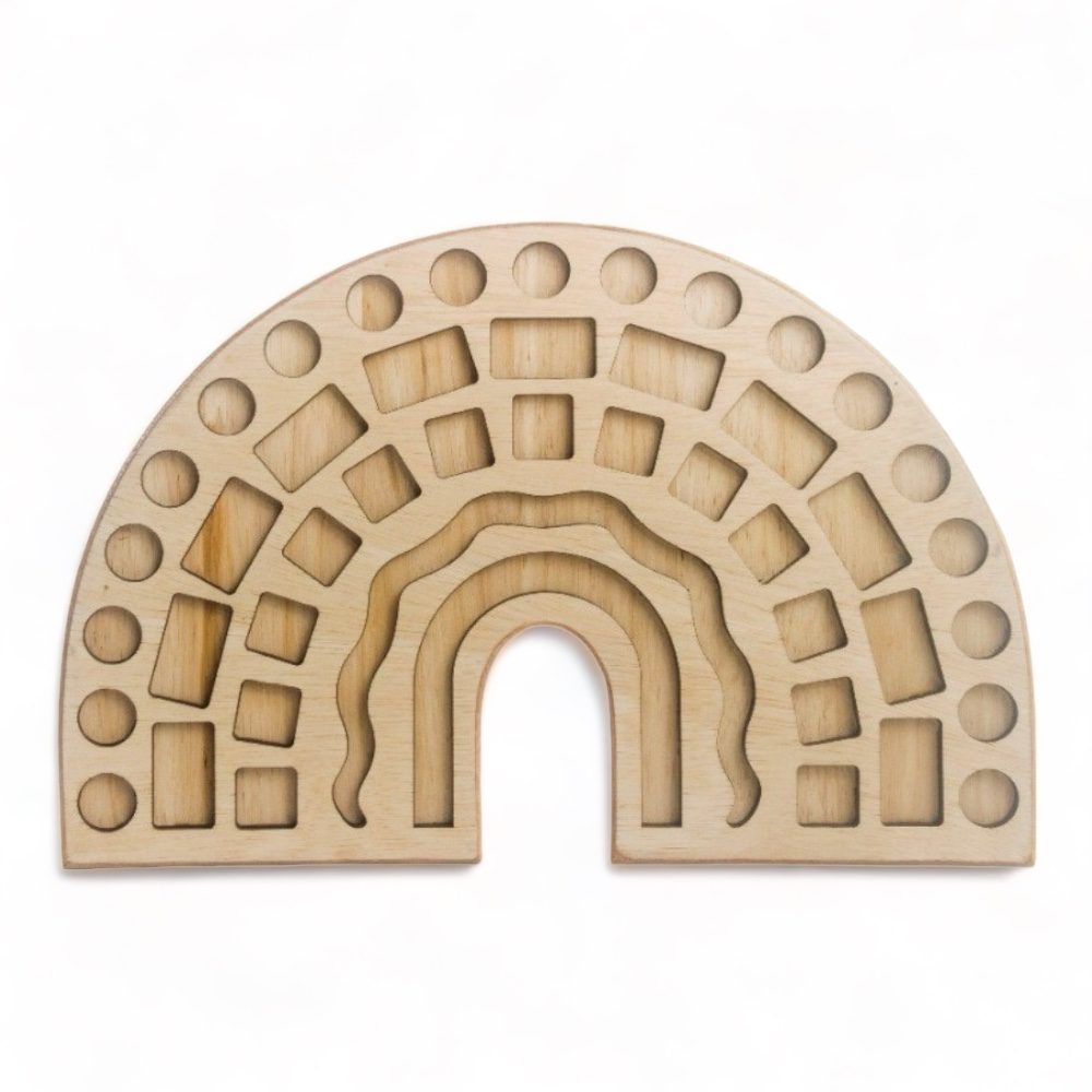 Wooden Montessori Shaper Sorter/ Scavenger Hunt Tray - Ryst Toys